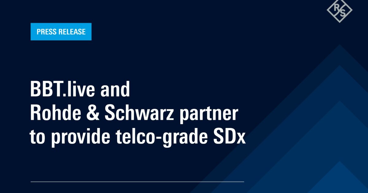 BBT.live and Rohde & Schwarz partner to provide telco-grade… | ipoque